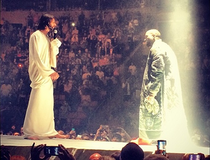 Marvel at footage of Kanye West's Yeezus tour, featuring a mountain and ...