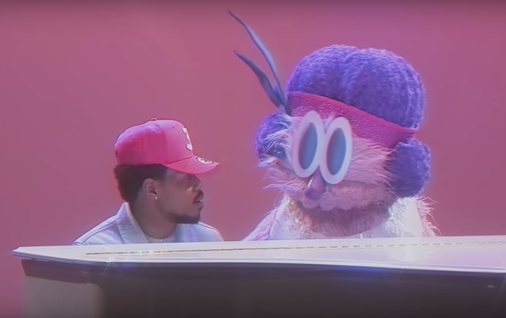 Chance the Rapper duets with a puppet in the video for 'Same Drugs'